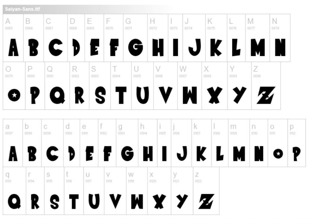 DESCARGAR Dragon Ball font - 80 Fuentes de la familia